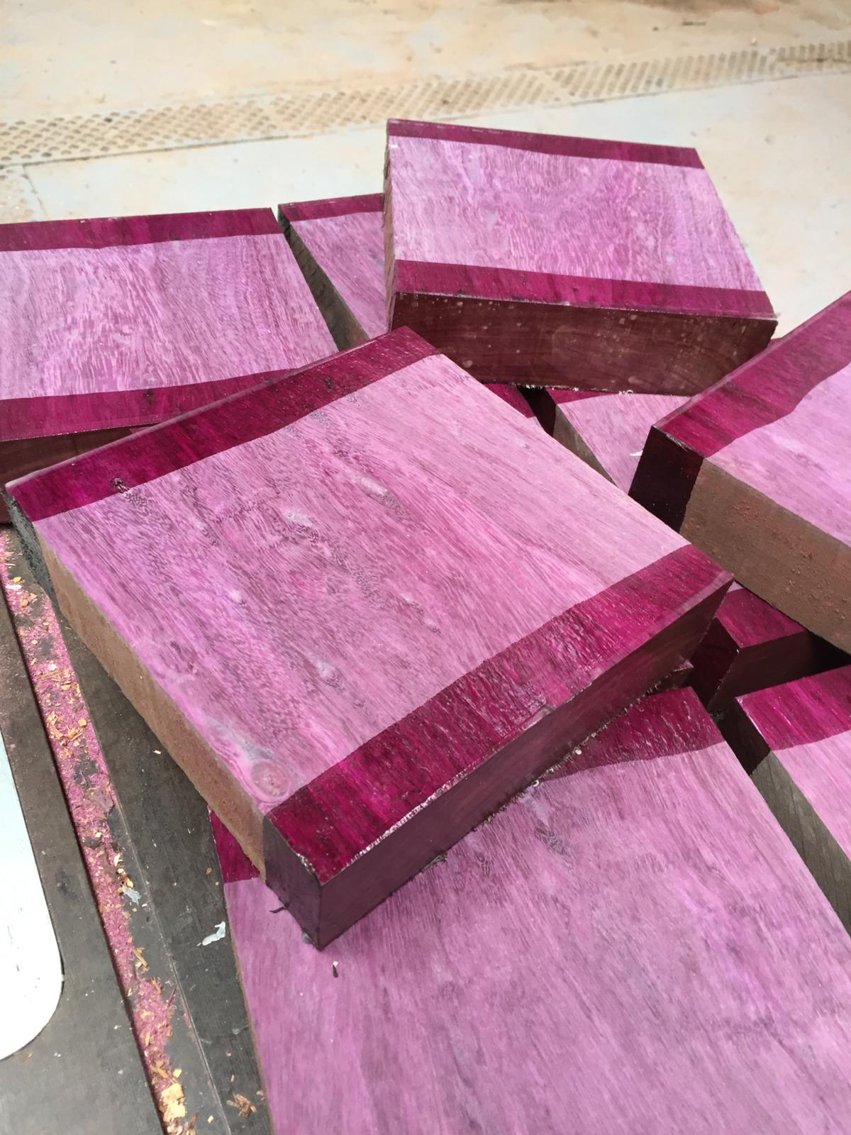 Purpleheart 8x8x2 inches - Woodwise UK
