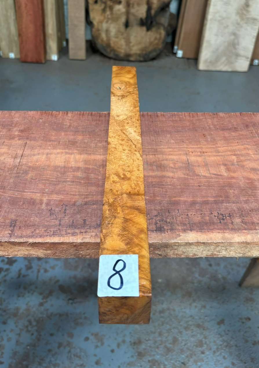 Teak Burl 40x40x400 mm TB8 - Woodwise UK