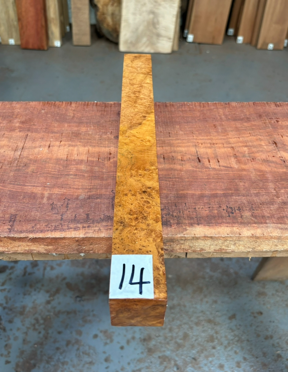 Teak Burl 40x40x400 mm TB14 - Woodwise UK