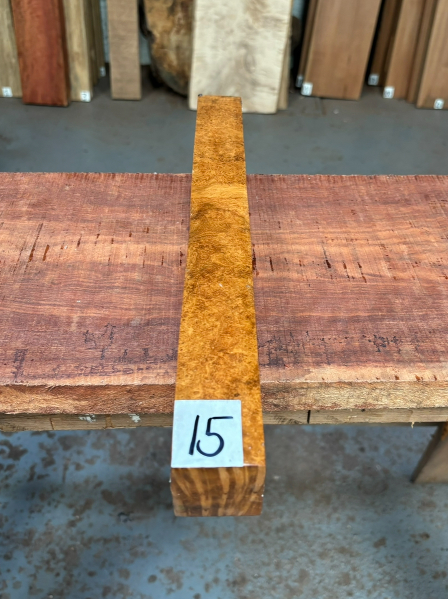 Teak Burl 40x40x400 mm TB15 - Woodwise UK