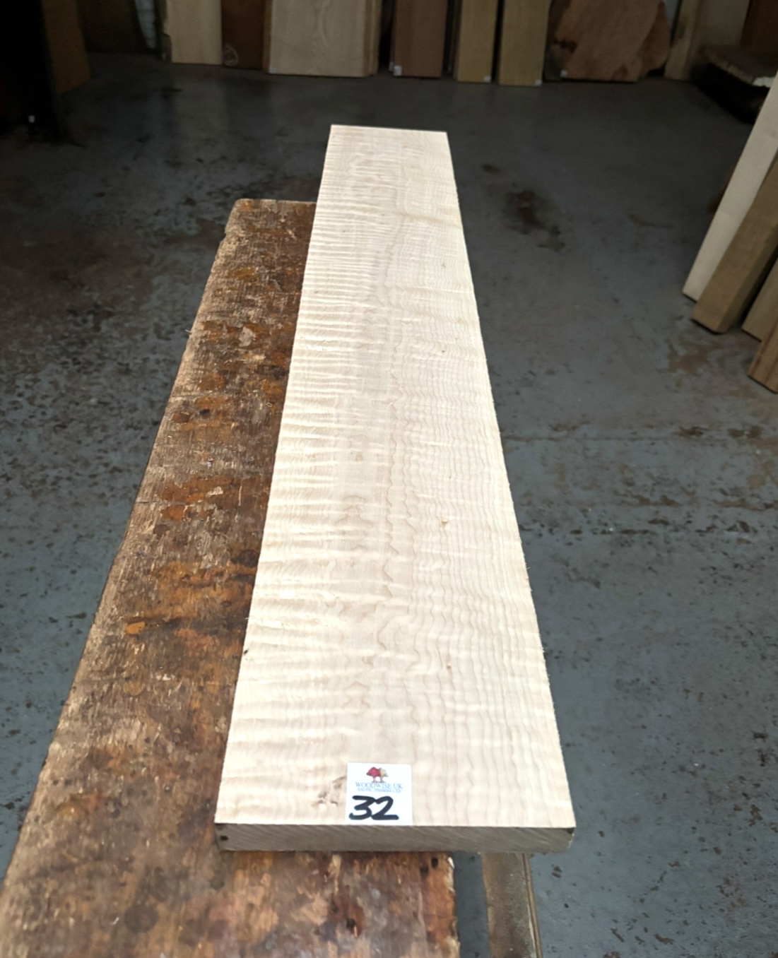 Curly Maple 1020x160x23 mm CM32 - Woodwise UK